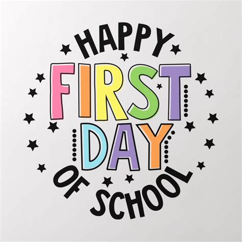 Happy First Day Of School Typography Design Good For Clothes T Sets