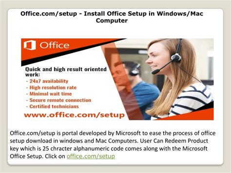 PPT Office Com Setup Install Office Setup In Windows Mac Computer PowerPoint Presentation