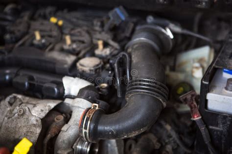Car Engine Disassembled Separately From The Machine Stock Image