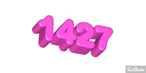 1427 Number Animated  Logo Designs