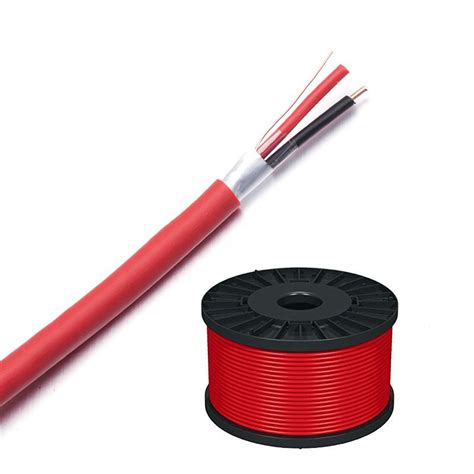 Red Fire Alarm Cable 2 4 6 Core Copper Conductor Shielded 15mm 25mm 1