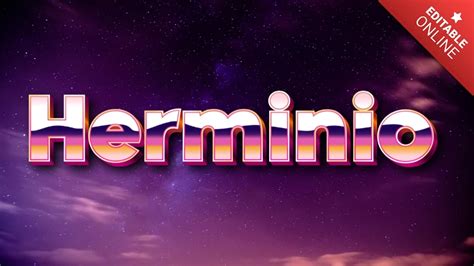 Herminio 80s Font Text Effect Generator