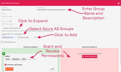 add a permission group for azure active directory orchid hybrid