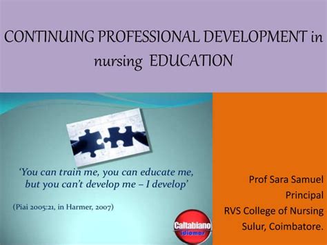 Continuing Professional Development In Education Ppt