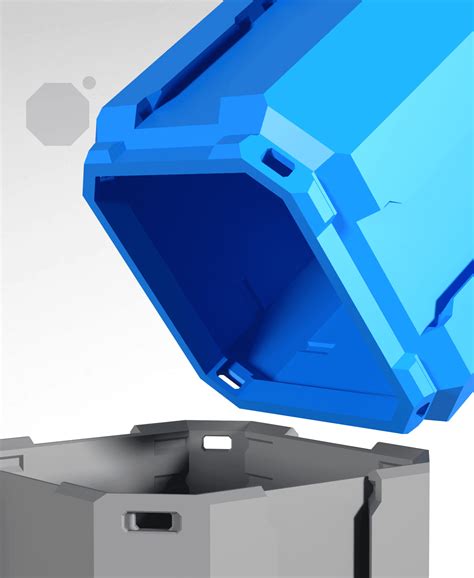 3x3x1 simple walls standard click in multibin shell extension 3d