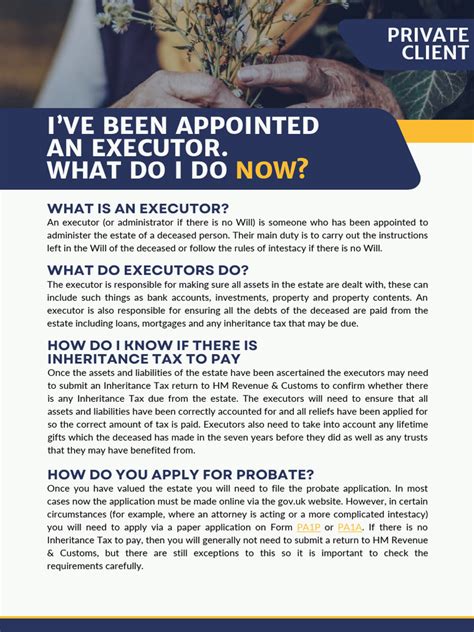 Executor Pdf Probate Private Law