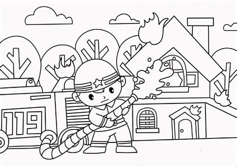 一年级儿童消防安全画简笔画（精选12张）简笔画图片大全