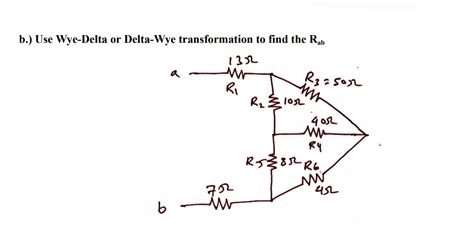 Solved B ﻿use Wye Delta Or Delta Wye Transformation To