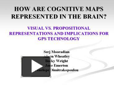 How Are Cognitive Maps Represented In The Brain Visual Vs