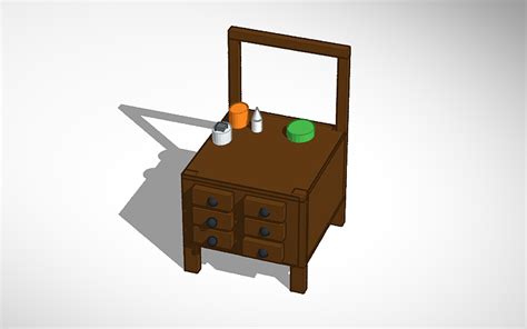 3d Design Mirror Drawer Tinkercad