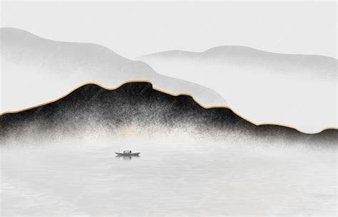 Premium Photo Chinese Ink And Wash Landscape Abstract Art Background