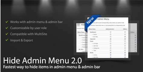 Download Wordpress Hide Admin Menu Plugin