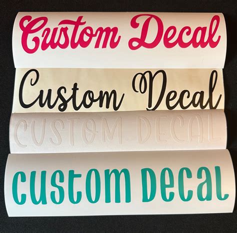 Customizable Decal Choose Your Font Color And Width Custom Vinyl