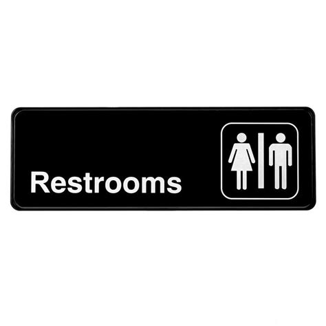 Alpine Industries 9 In X 3 In Unisex Restrooms Sign Sgn 20 The Home