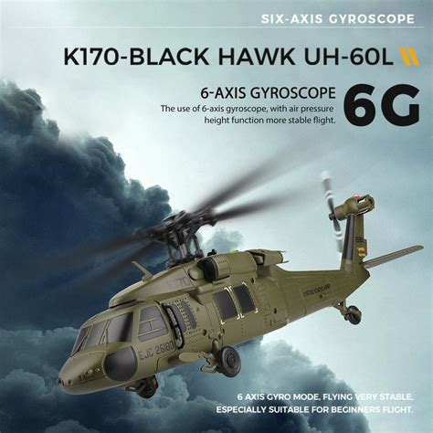 Black Hawk K170 Rc Helicopter Army Style Precision Flight Razordon