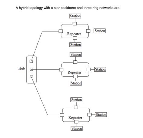 Solved A Hybrid Topology With A Star Backbone And Three Ring