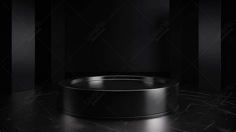 어두운 금속 배경에서 3d 렌더링된 넓은 제품 쇼케이스 플랫폼 3d 배경 제품 배경 장면 모형 배경 이미지 Hd 3d