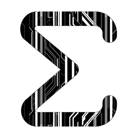 Premium Photo Sigma Icon Black White Technology Texture