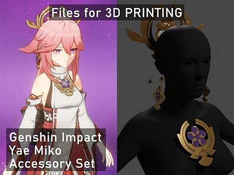 Genshin Impact Yae Miko Accessory Set 3d Model 3d Printable Cgtrader