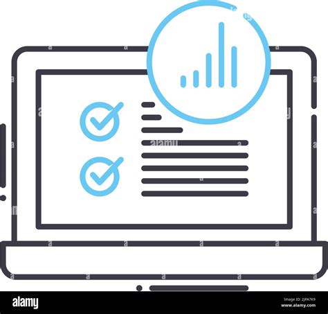 Statistical Surveys Line Icon Outline Symbol Vector Illustration