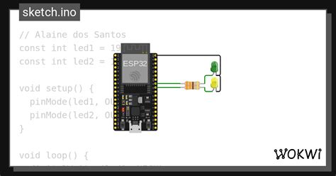 Questão 9 Alaine Wokwi Esp32 Stm32 Arduino Simulator