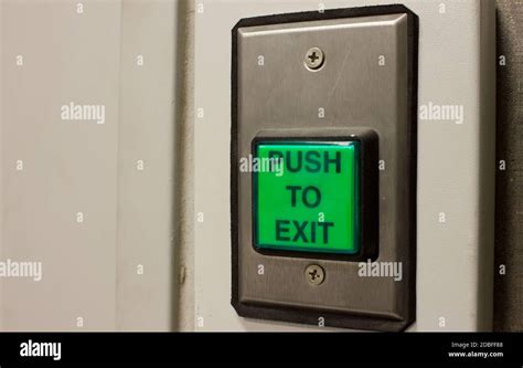 Push Switch To Exit Button Stock Photo Alamy