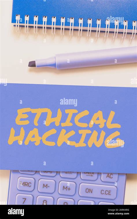 Text Showing Inspiration Ethical Hacking Word Written On Act Of