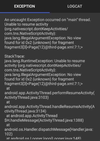 Android App Crash With No View Found For Id · Issue 8126