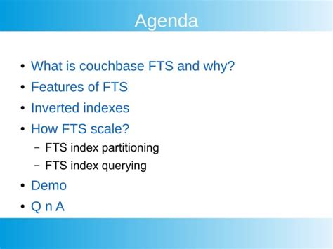 Full Text Search In Couchbase Ppt