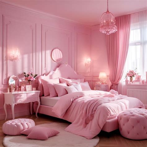 Download Ai Generated Bedroom Pink Royalty Free Stock Illustration