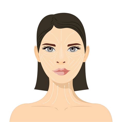 Facial Massage Scheme Visual Massage Guide Anti Aging Lifting Methods Of Sculpting Stitch