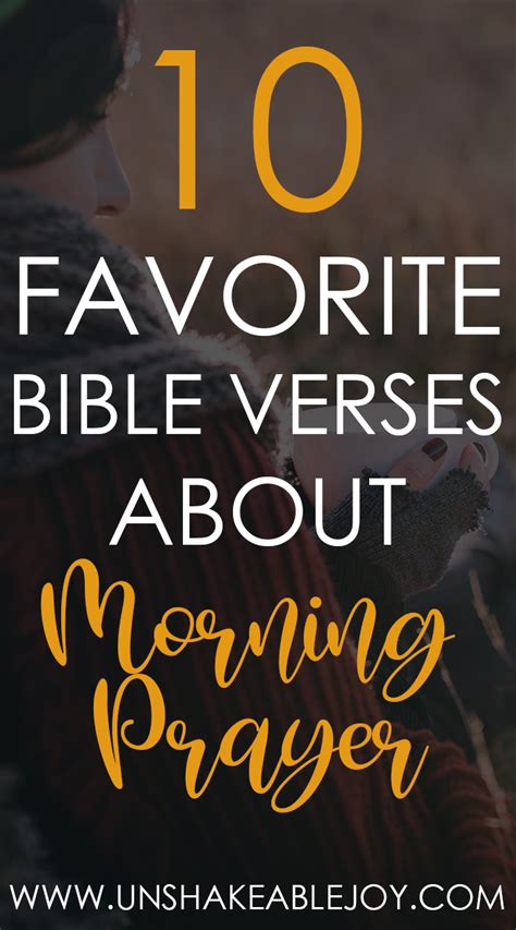 10 Favorite Bible Verses About Morning Prayer Unshakeable Joy