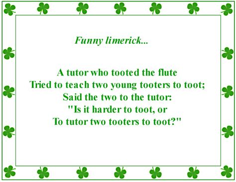 Limerick Examples