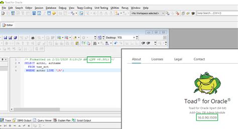 Version 2025 Format Code Toad For Oracle And Devops Toolkit Toad