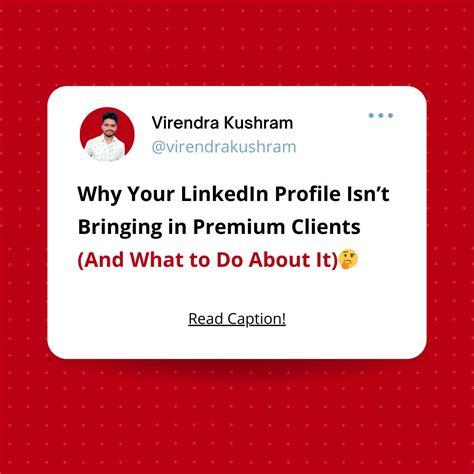 Why Your Linkedin Profile Isnt Bringing In Premium Clients And What To Do About It 🚀 Hey