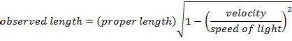 Length Contraction Formula