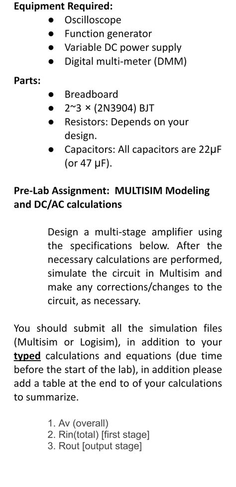 Solved Equipment Required Oscilloscope Function