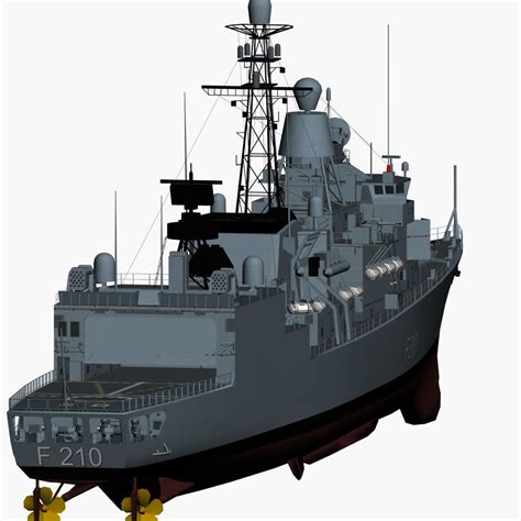 F122 Bremen Class German Frigate 3d Model 59 Max Free3d