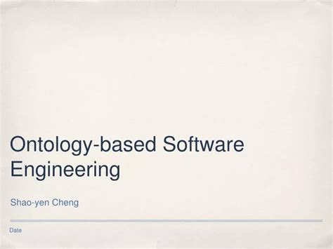 Ppt Ontology Based Software Engineering Powerpoint Presentation Free