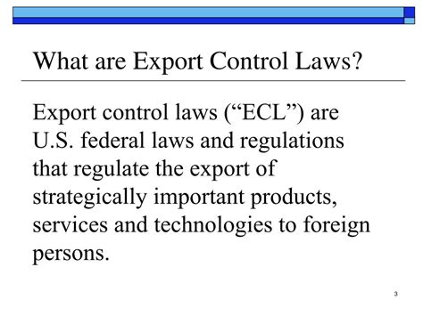 Ppt Export Control Laws Training Presentation Powerpoint Presentation
