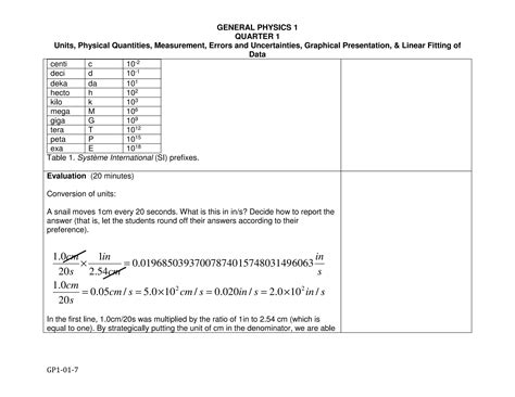 General Physics 1 Teaching Guide Pdf