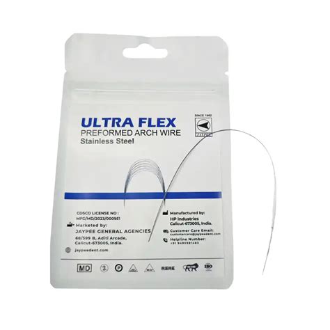 Ultra Flex Stainless Steel Preformed Arch Wire Rectangle Upper And Lower Pack Of 10jaypee Dent