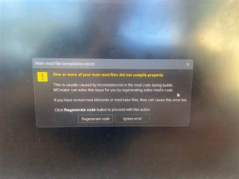 this message pops up when i try to test my mod i ve tried doing what