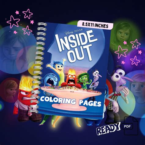 20 Inside Out Coloring Pages 85x11 Inch Print Ready Printable