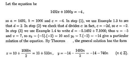 Linear Diophantine Equations