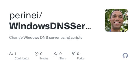 GitHub Perinei WindowsDNSServer Change Windows DNS Server Using Scripts