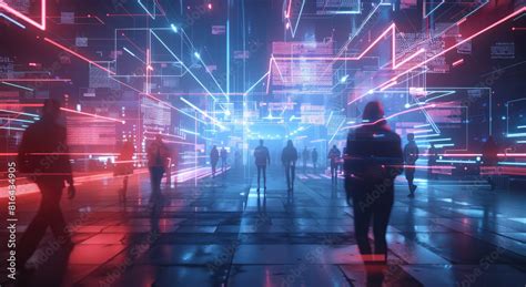 A Dynamic Digital Background Featuring Various Glowing And Pixelated Qr A Dynamic Digital Background Featuring Various Glowing And Pixelated Qr