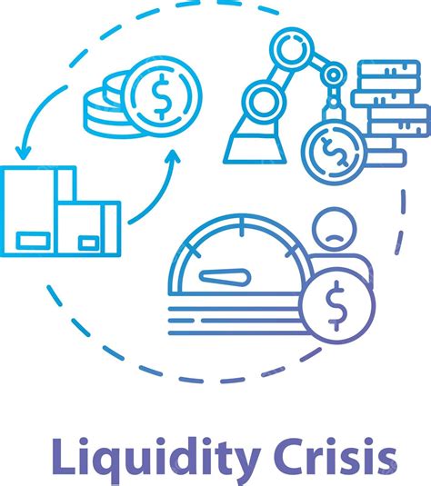 Liquidity Crisis Concept Icon Global Notion Thin Vector Global Notion