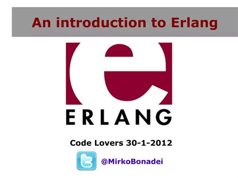An Introduction To Erlang PPT