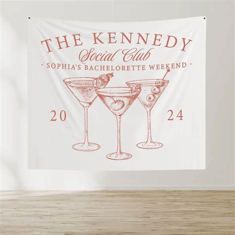 Bachelorette Party Decor Bachelorette Club Banner Custom Social Club